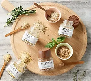 SALTOPIA INFUSED SEA SALTS Saltopia Set Of 4 Infused Sea Salts Season's Greetings Pack
