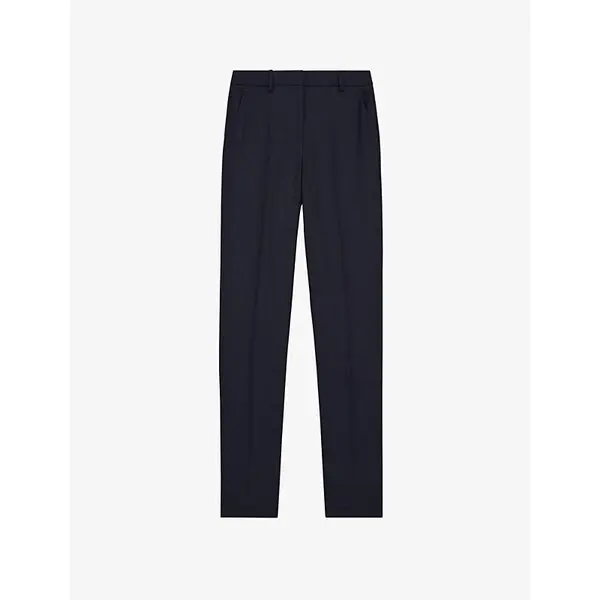 The Kooples Straight-leg Tailored Stretch-woven Trousers - Nav01