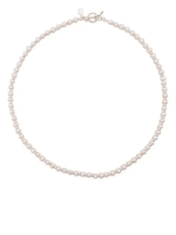 DOWER AND HALL Sterling Silver Pearl Necklace