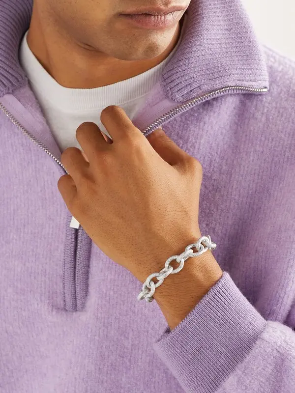 Carolina Bucci White Gold Link Bracelet - Silver