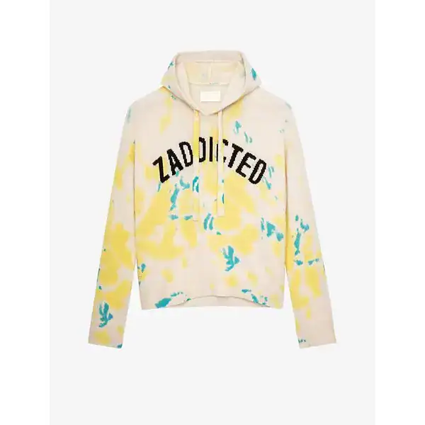 Zadig&Voltaire Marky Tie-Dye Cashmere Hoody Sugar Editorialist