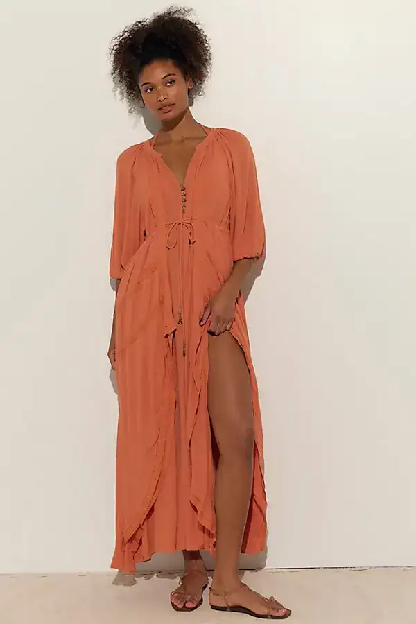 Free People Plenty Of Love Maxi Dress - Sun Bake | Editorialist
