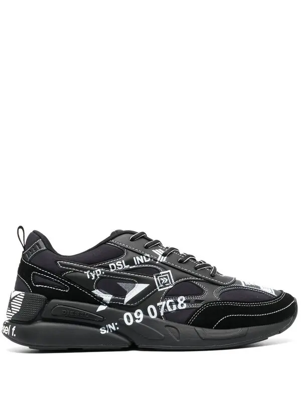 Diesel Panelled Graphic-print Sneakers
