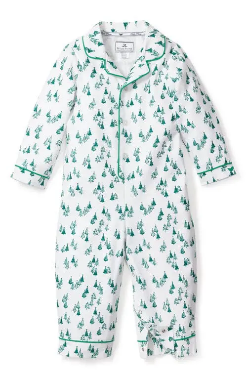 PETITE PLUME Ever Forest Cambridge One-piece Pajamas - Green | Editorialist