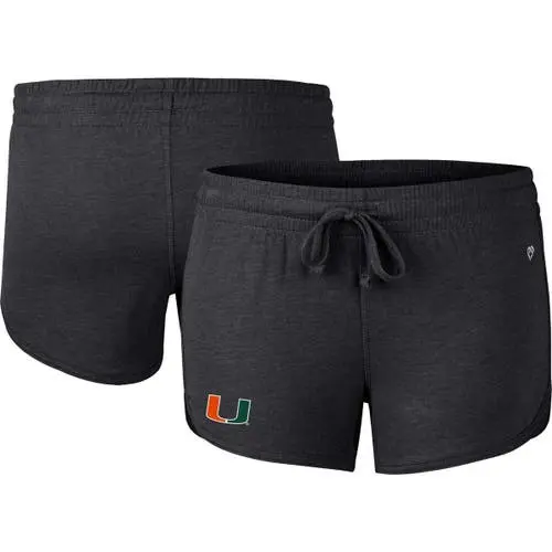 Colosseum Miami Hurricanes Simone Core Shorts - Heather Black ...