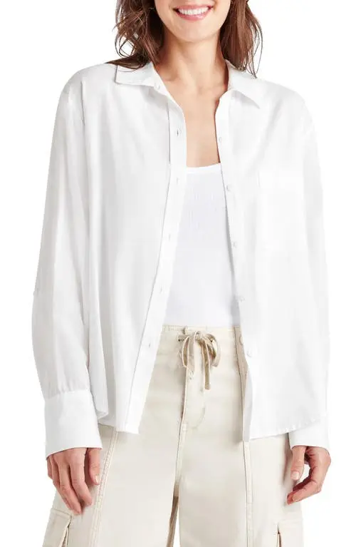 Splendid Reese Cotton Blend Button-down Shirt - White
