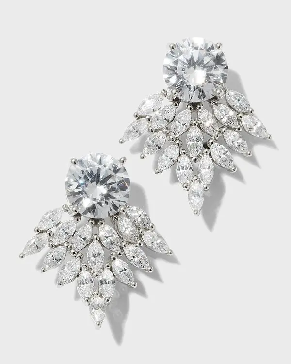KENNETH JAY LANE Marquise Cluster Earrings