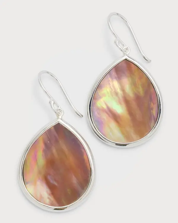 Ippolita Sterling Teardrop Earrings - Brown Shell