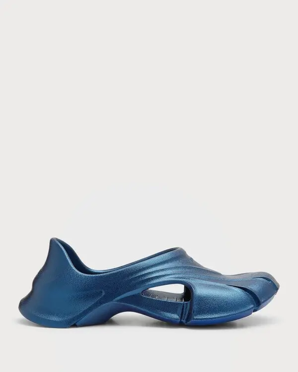 Balenciaga Molded Rubber Slip-on Shoes - Blue | Editorialist