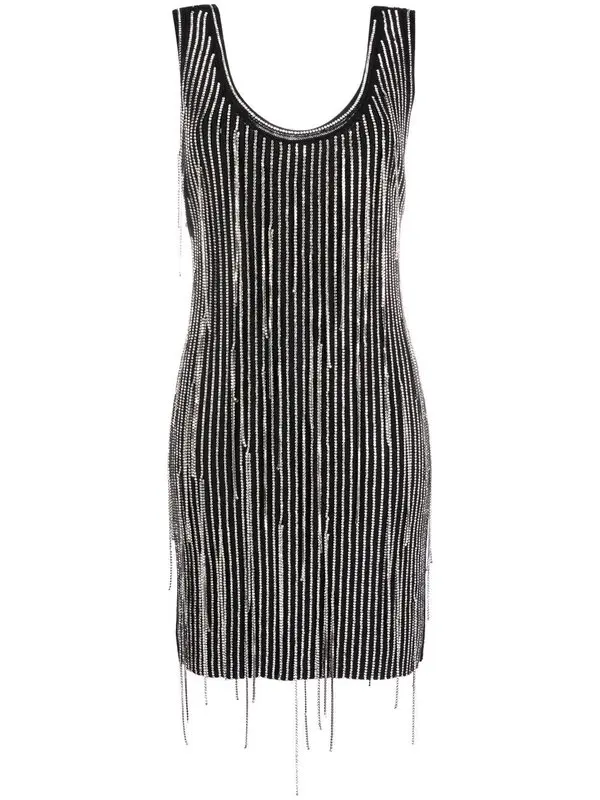Philosophy Di Lorenzo Serafini Crystal-embellished Sleeveless Dress - Black