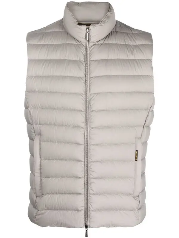 MOORER Quilted-finish Zip-up Gilet - Neutrals