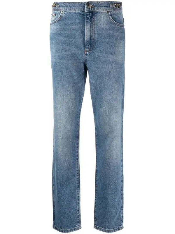TWINSET Stonewashed Straight-leg Jeans