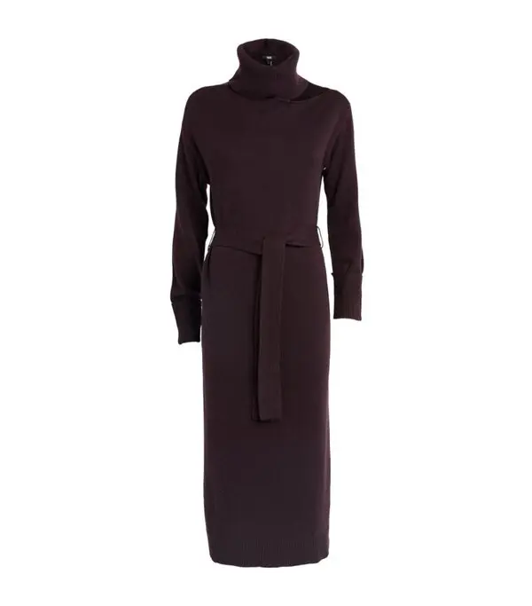 Paige Wool-blend Raundi Midi Dress - Purple | Editorialist