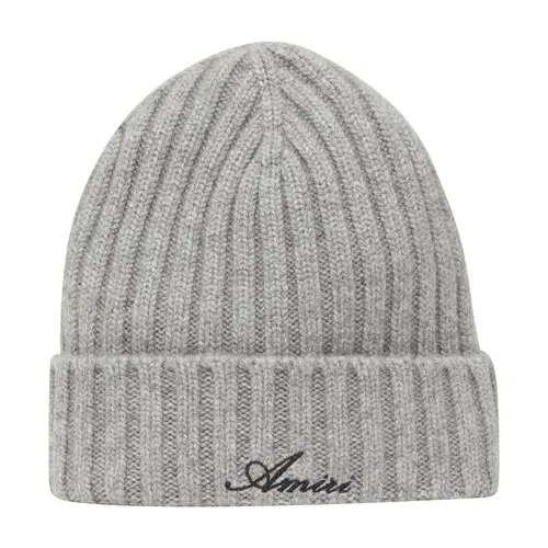 Buy Amiri Logo Beanie - Grey At 50% Off | Editorialist