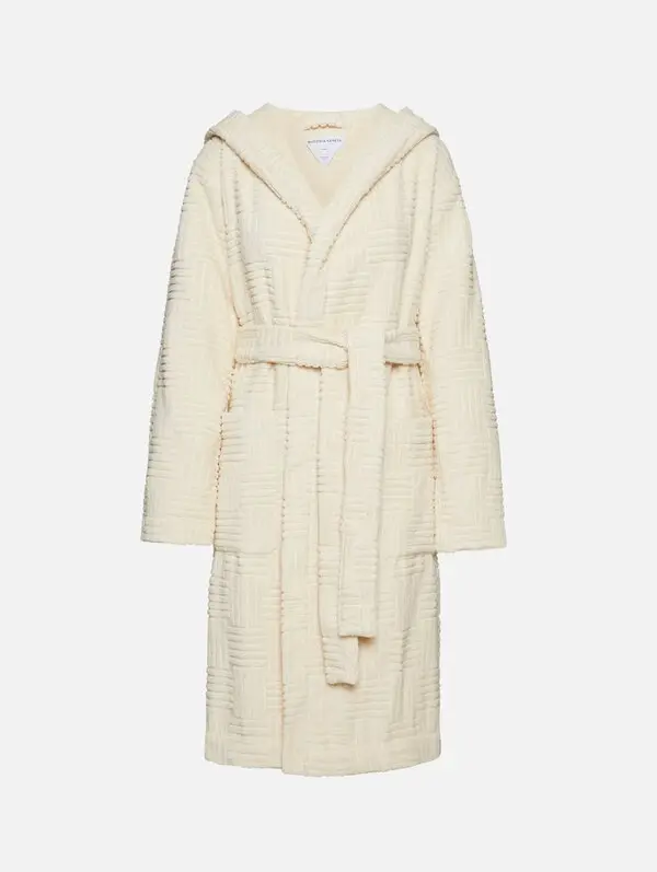 Buy Bottega Veneta Terry Intreccio Bathrobe - String At 40% Off ...