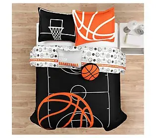 LUSH DECOR Basketball Game Oversized Comforter 5pc Queen B Y
