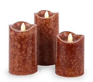 EVERLASTING GLOW 3 Harvest Candles With Aurora Flame