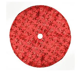 NORTHLIGHT 20' Red Sequin Snowflake Mini Christ As Tree Skirt