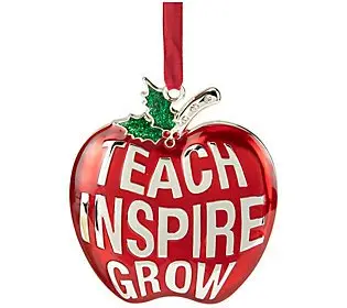 NORTHLIGHT 3.25' Plated Apple Teacher W/ Europe An Crystals