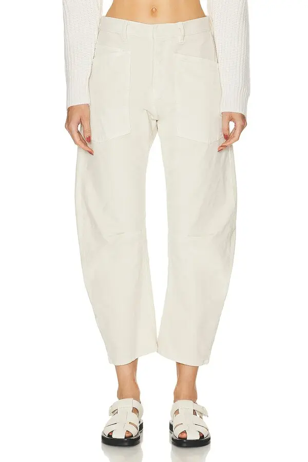 NILI LOTAN Shon Barrel Leg Pant - Winter White