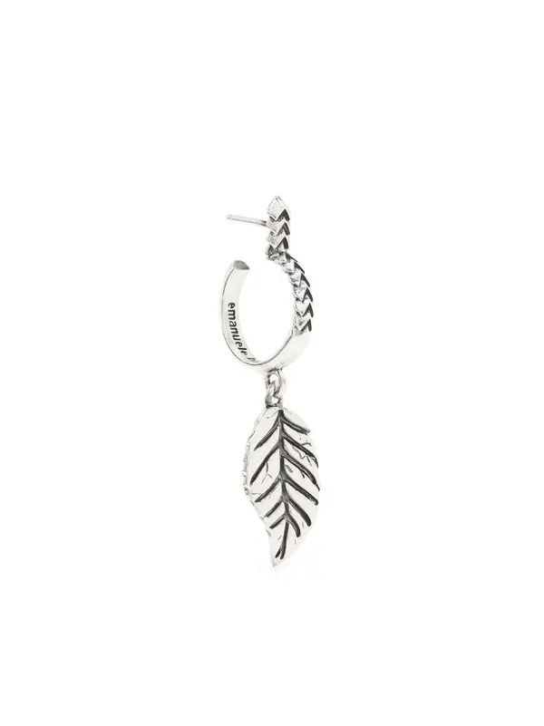 Emanuele Bicocchi Leaf Single Hoop Earring