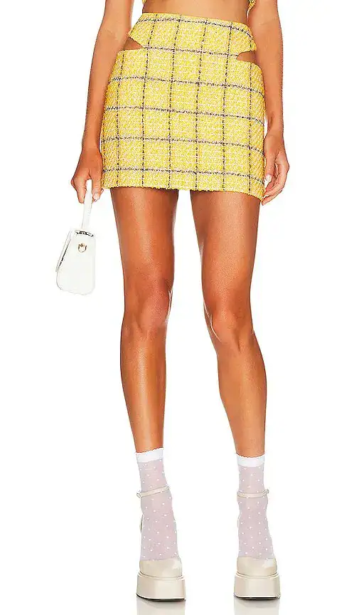Assignment Cady Mini Skirt In Yellow 75% Off Editorialist