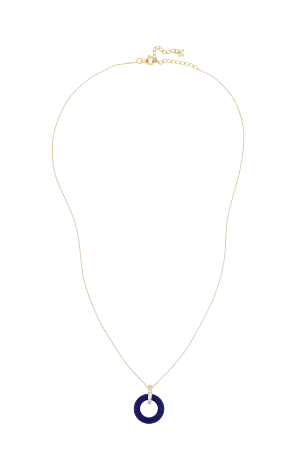 Mateo Donut Lapis Lazuli And Diamond Necklace - Blue