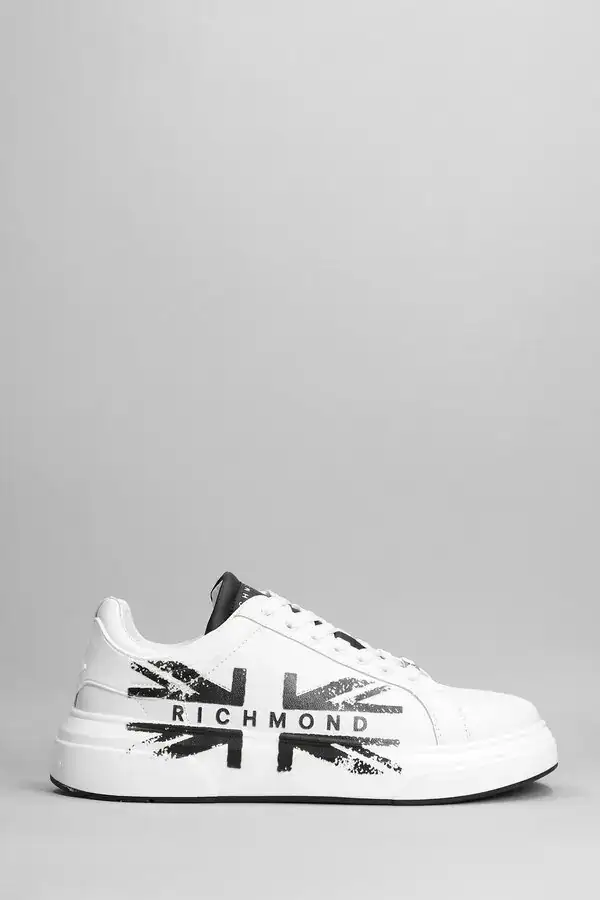 John Richmond Sneakers In Leather - White | Editorialist