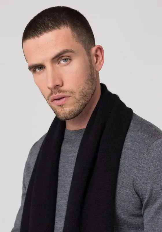 Style Republic Cashmere Extra Long Scarf - Black | Editorialist