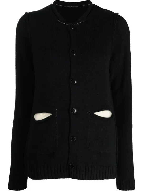 Buy Y’s Cut-out Layered Cardigan - Black At 58% Off | Editorialist