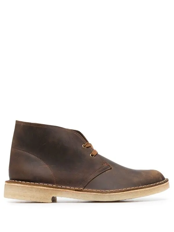 Clarks Leather Desert Boots - Brown
