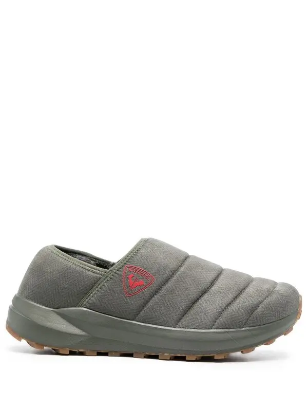 Rossignol Chalet Acinus Leaf Quilted Slippers - Green