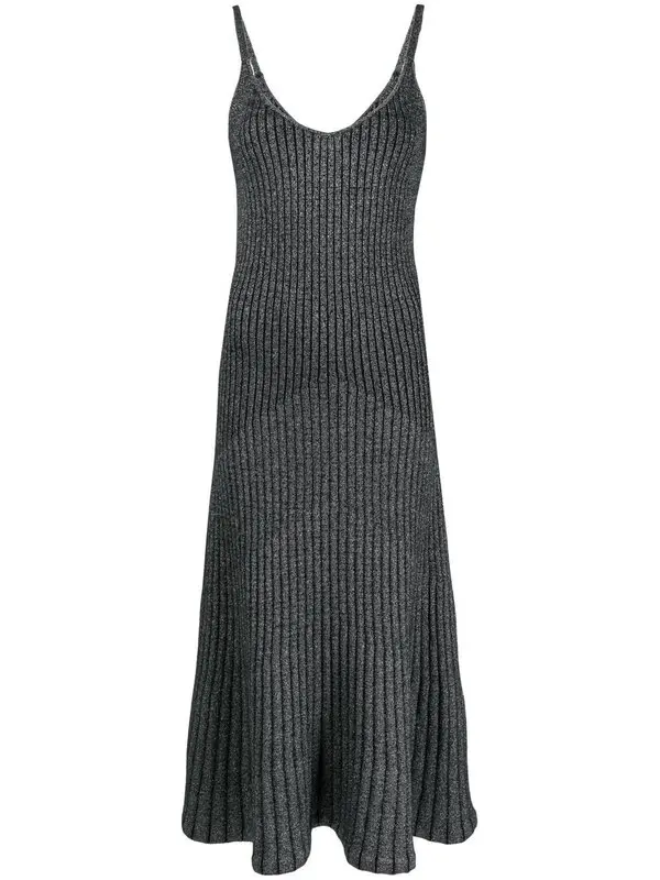 N.peal Lurex-knit Midi Dress