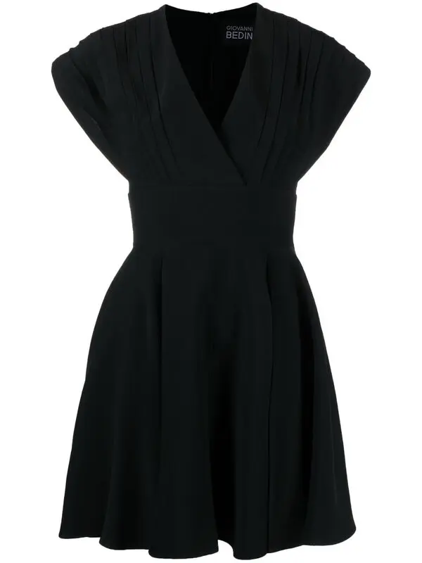 GIOVANNI BEDIN V-neck Fitted Dress - Black