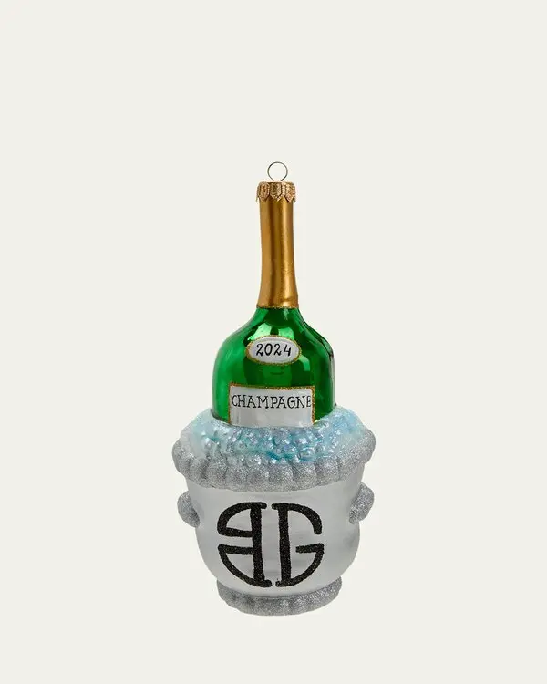Bergdorf Goodman 2023 Bg Champagne Bucket Christmas Ornament - One-color