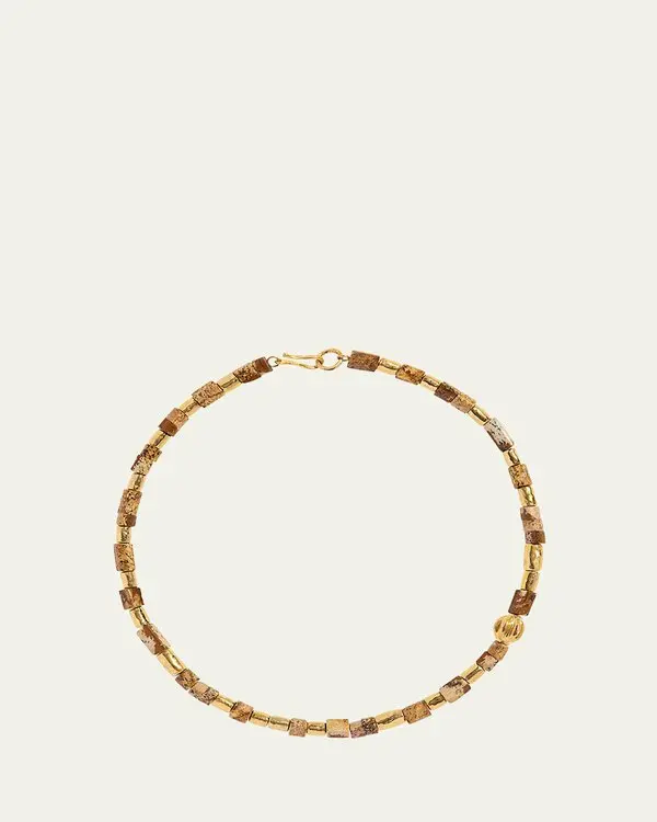 Pamela Love Valentine Necklace With Jasper - Goldjasper