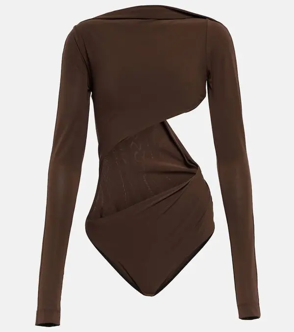 Jacquemus Le Body Carozzu Cutout Bodysuit - Brown