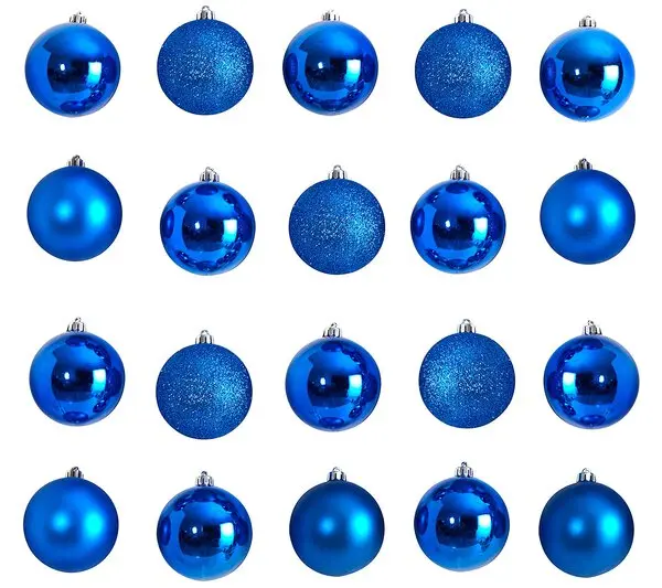 NEARLY NATURAL 20 3' Shatterproof Ornament Set /container