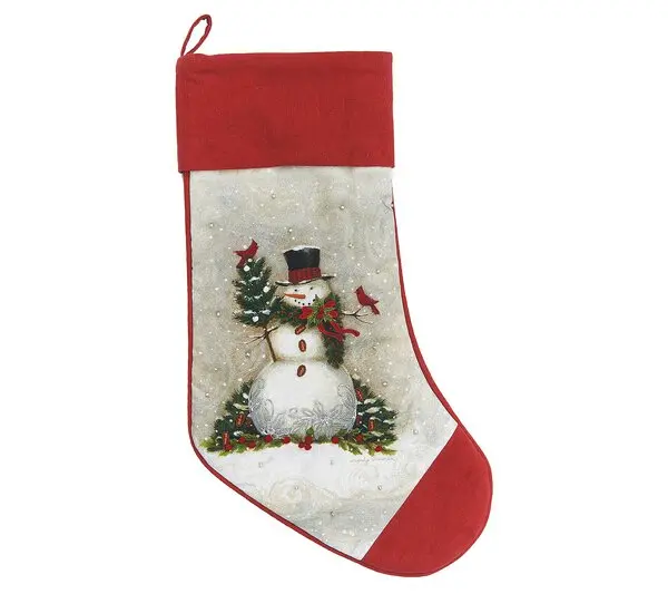 C&F HOME Woodland Snowman Stocking
