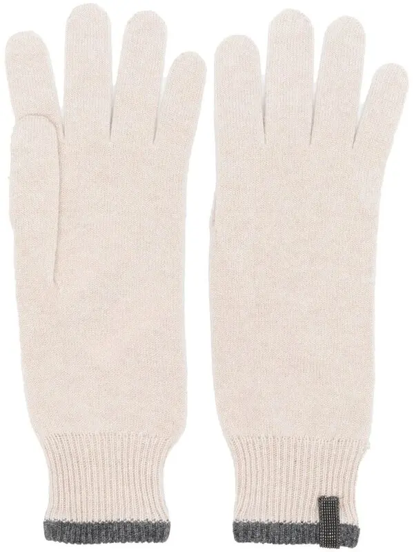 Brunello Cucinelli Fine-knit Cashmere Gloves - Neutrals