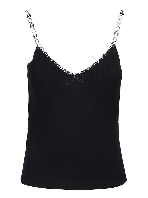 Paco Rabanne Top Short Sleeves - Black | Editorialist