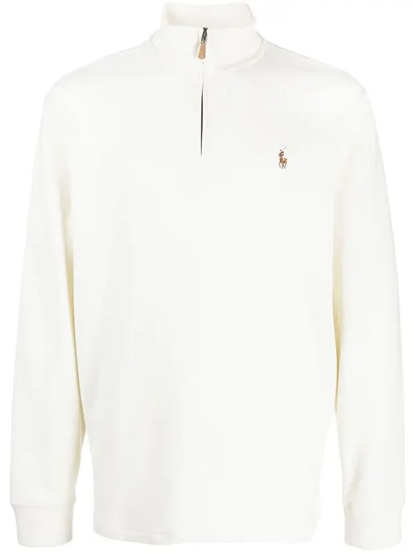 Ralph Lauren Half-zip Sweatshirt - White