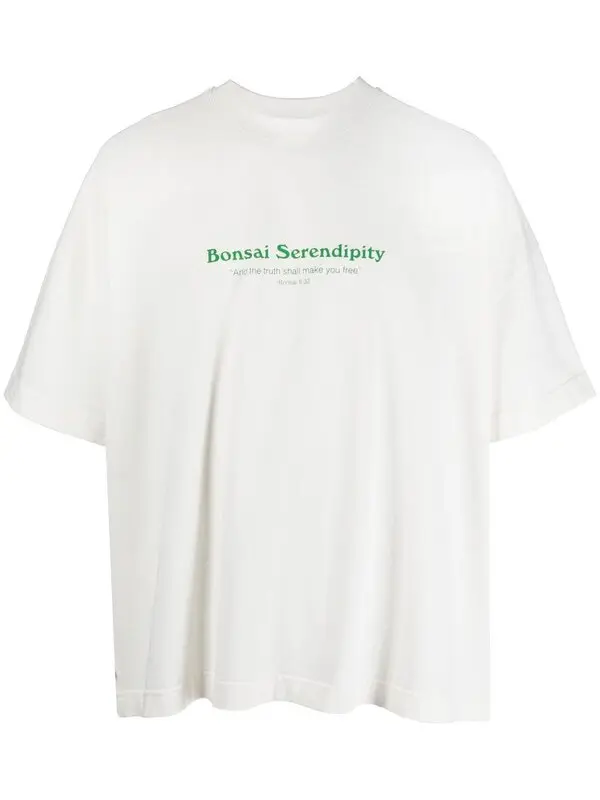 BONSAI Logo Print T-shirt - White