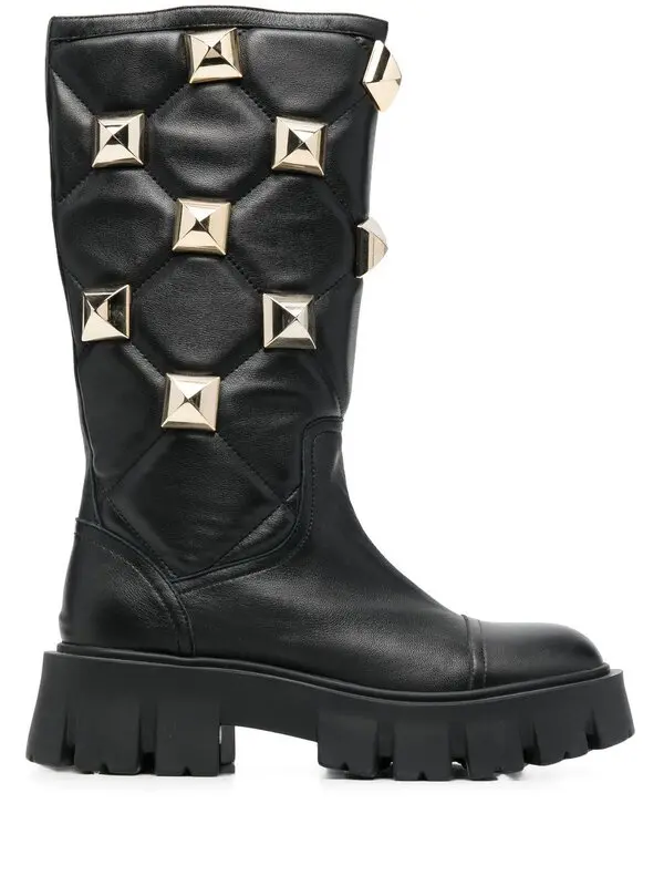 Philipp Plein Stud-embellished Mid-calf Boots