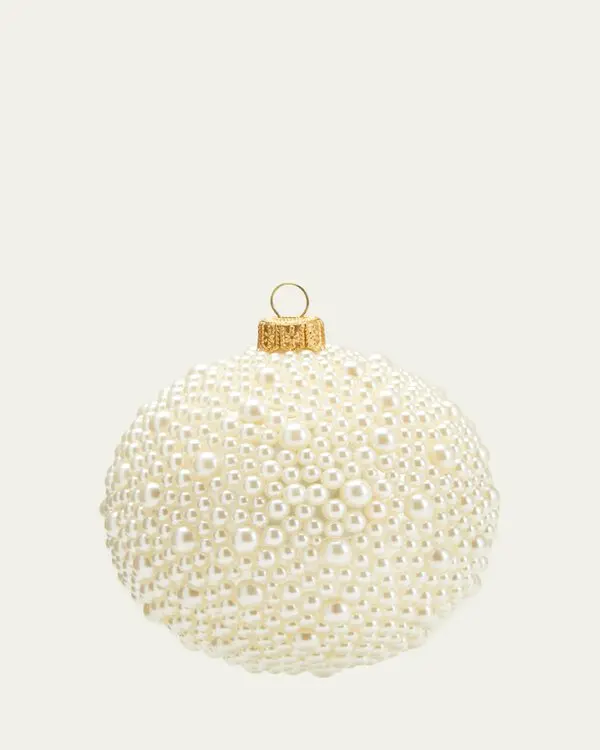 Bergdorf Goodman 4" Pearly Ball Christmas Ornament