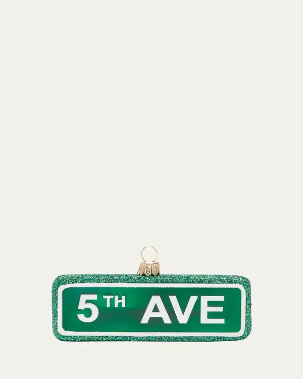 EXCLUSIVE 5th Ave Sign Christmas Ornament - No Color | Editorialist