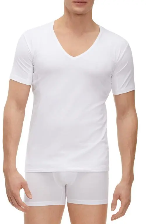 Falke Outlast Deep V-neck T-shirt - White