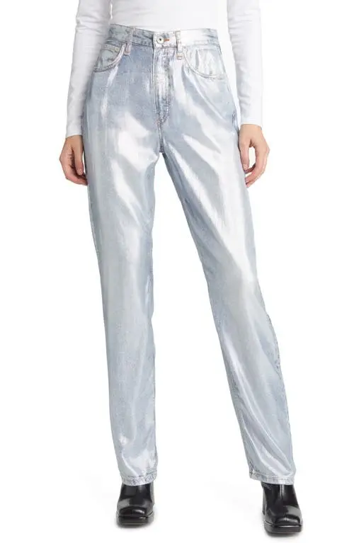 Rag & Bone Alex Liquid High Waist Straight Leg Tromp L'oeil Pants ...