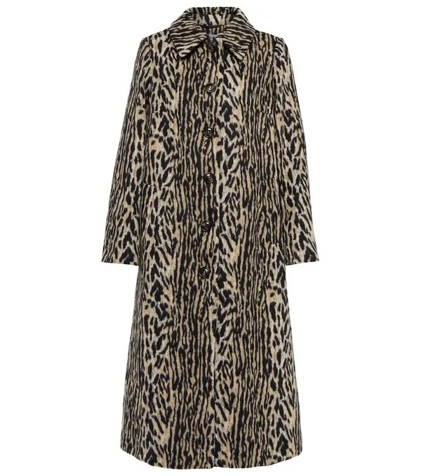 Rixo Milly Leopard-print Faux Fur Coat