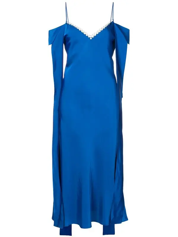 ELLERY Silk Blend Spaghetti Strap Dress